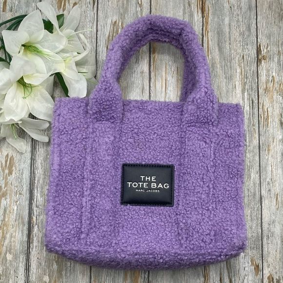 Marc Jacobs | Bags | Marc Jacobs Purple Teddy The Tote Bag Handbag ...